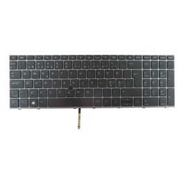 HP - notebook replacement keyboard - with pointing stick, ClickPad ...