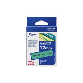 Brother TZe-731 - laminated tape - 1 cassette(s) - Roll (1.2 cm x 8 m ...