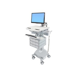 Ergotron StyleView Cart with LCD Arm, LiFe Powered, 9 Drawers cart ...