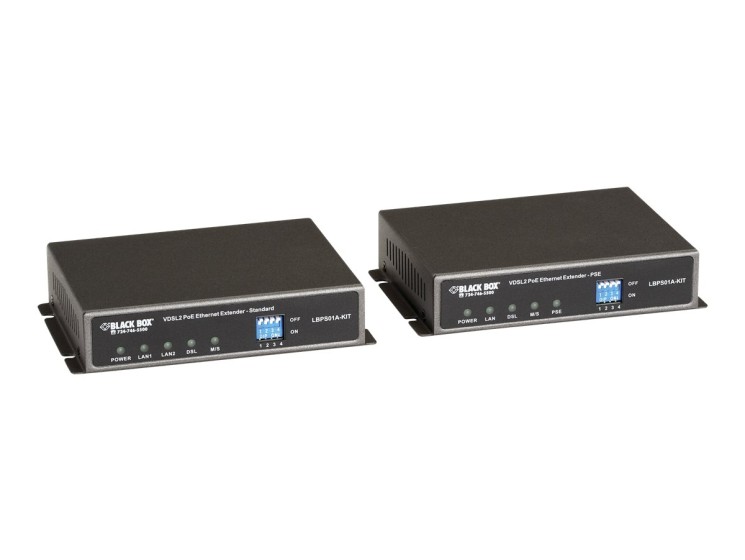 Black Box Ethernet Extender Kit VDSL PoE - short-haul modem | AS ...