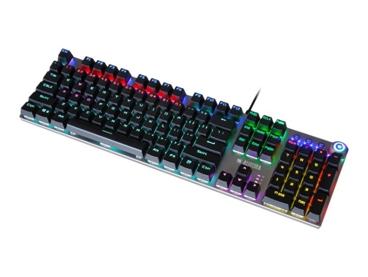 iBOX AURORA K-3 - keyboard - QWERTY - black, silver Input Device | AS ...