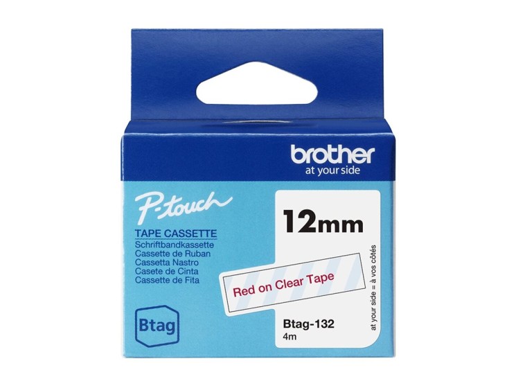 Brother BTAG-132 - label tape - 1 cassette(s) - Roll (1.2 cm x 4 m ...