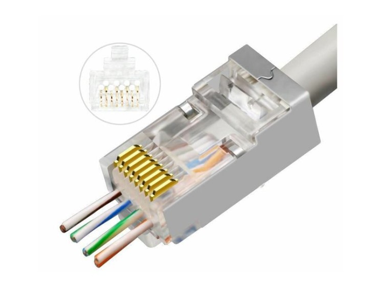 MicroConnect Easy-Connect network connector - silver, transparent | AS ...