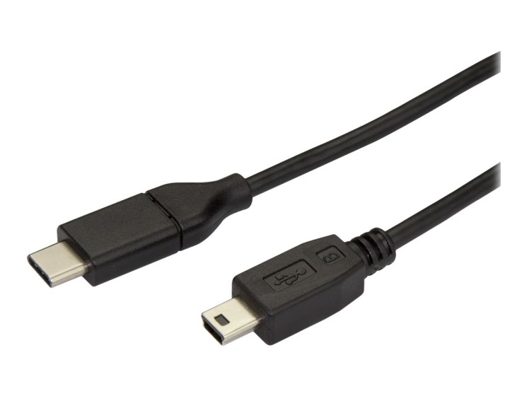 StarTech.com USB C to Mini USB Cable - 6 ft / 2m - M/M - USB 2.0 - Mini ...