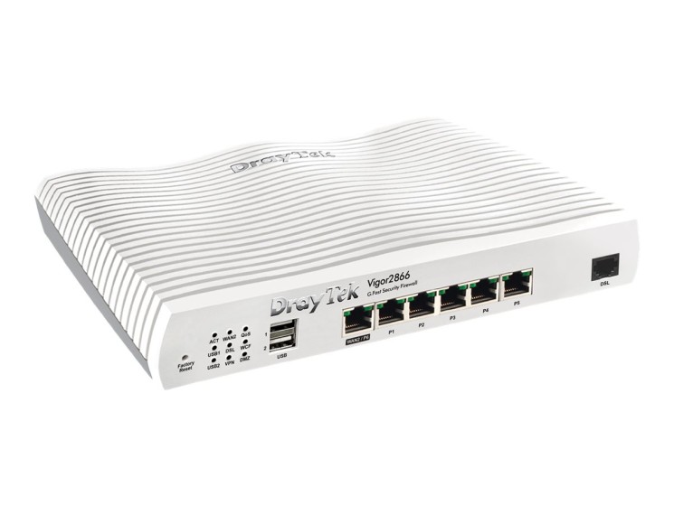 Draytek Vigor 2866 - router - DSL modem - desktop, wall-mountable | AS ...