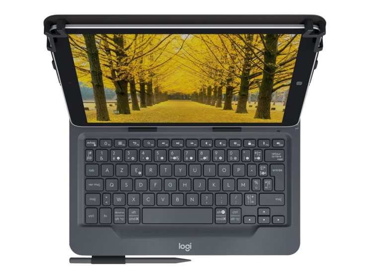 Logitech Universal - keyboard and folio case - AZERTY - French Input ...