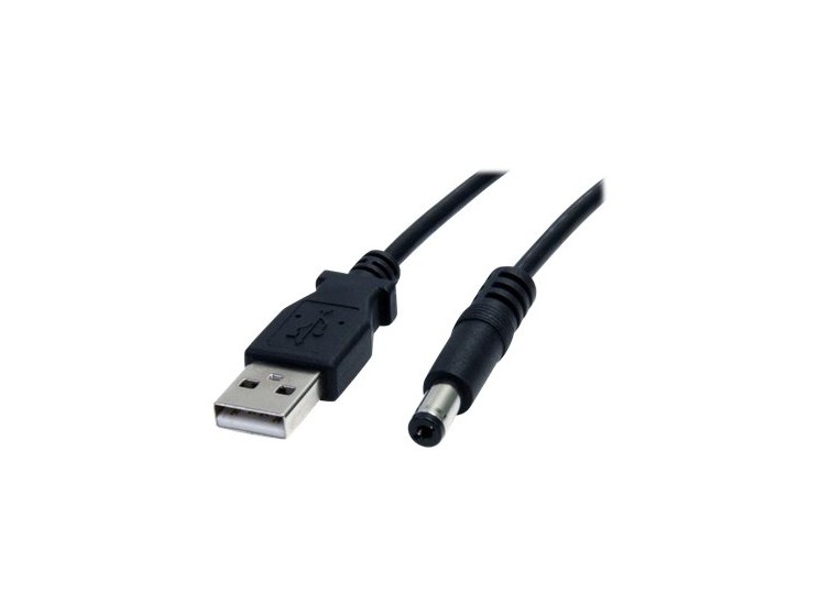 StarTech.com 2m USB to Type M Barrel Cable - USB to 5.5mm 5V DC Cable ...